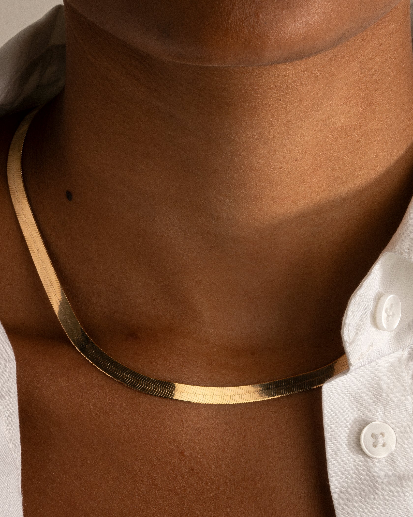 Shop High-Quality Gold Vermeil Flat Snake Chains for Necklaces | UNTAMD ...