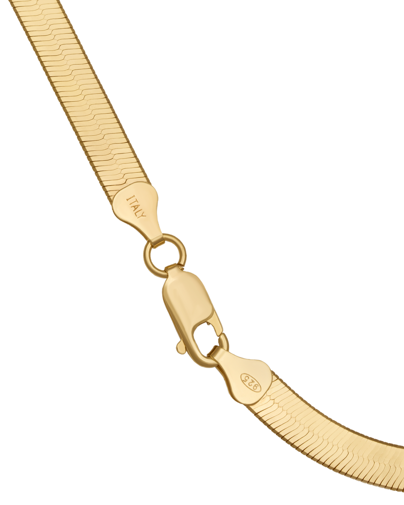 Shop High-Quality Gold Vermeil Flat Snake Chains for Necklaces | UNTAMD ...