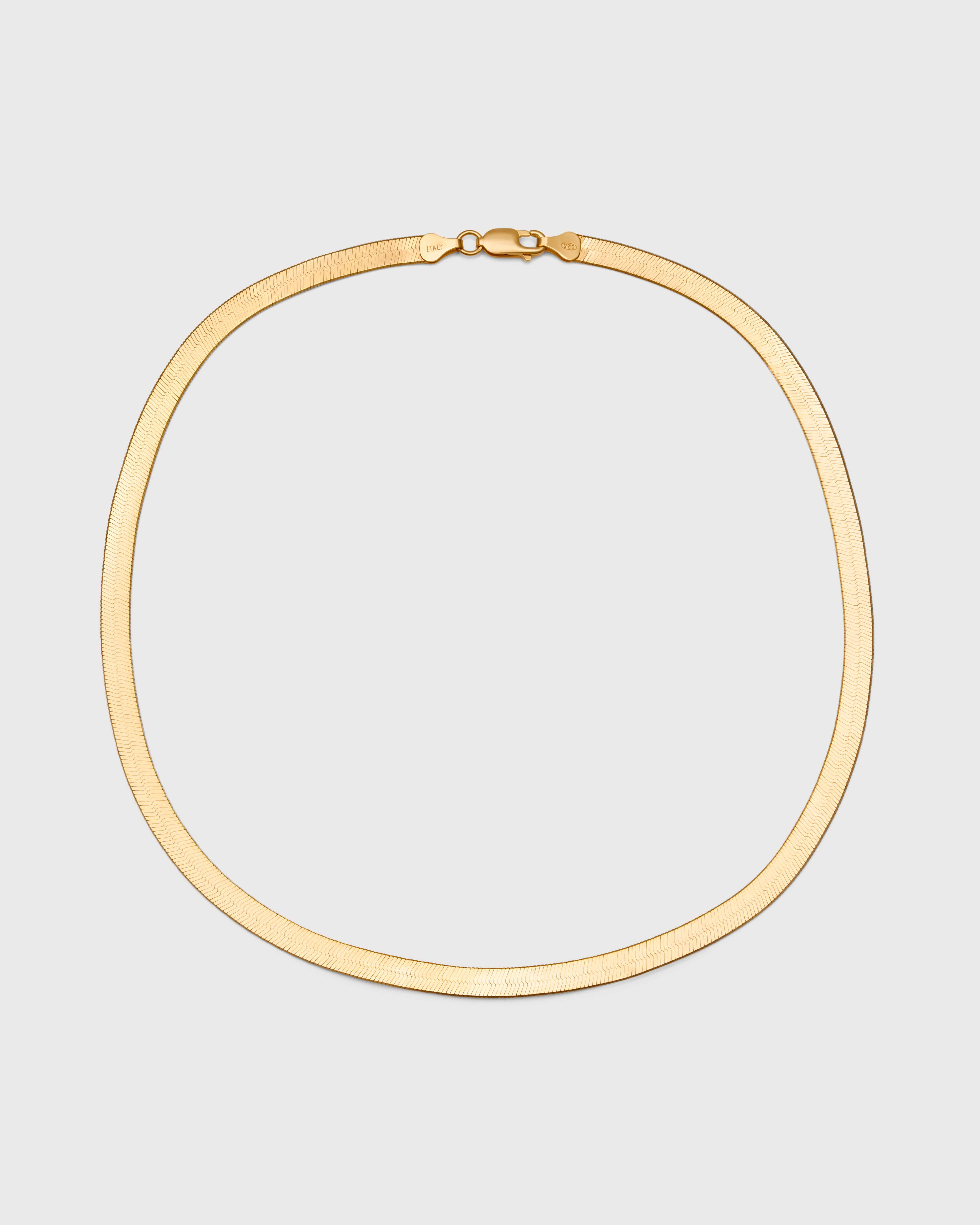 Shop High-Quality Gold Vermeil Flat Snake Chains for Necklaces | UNTAMD ...